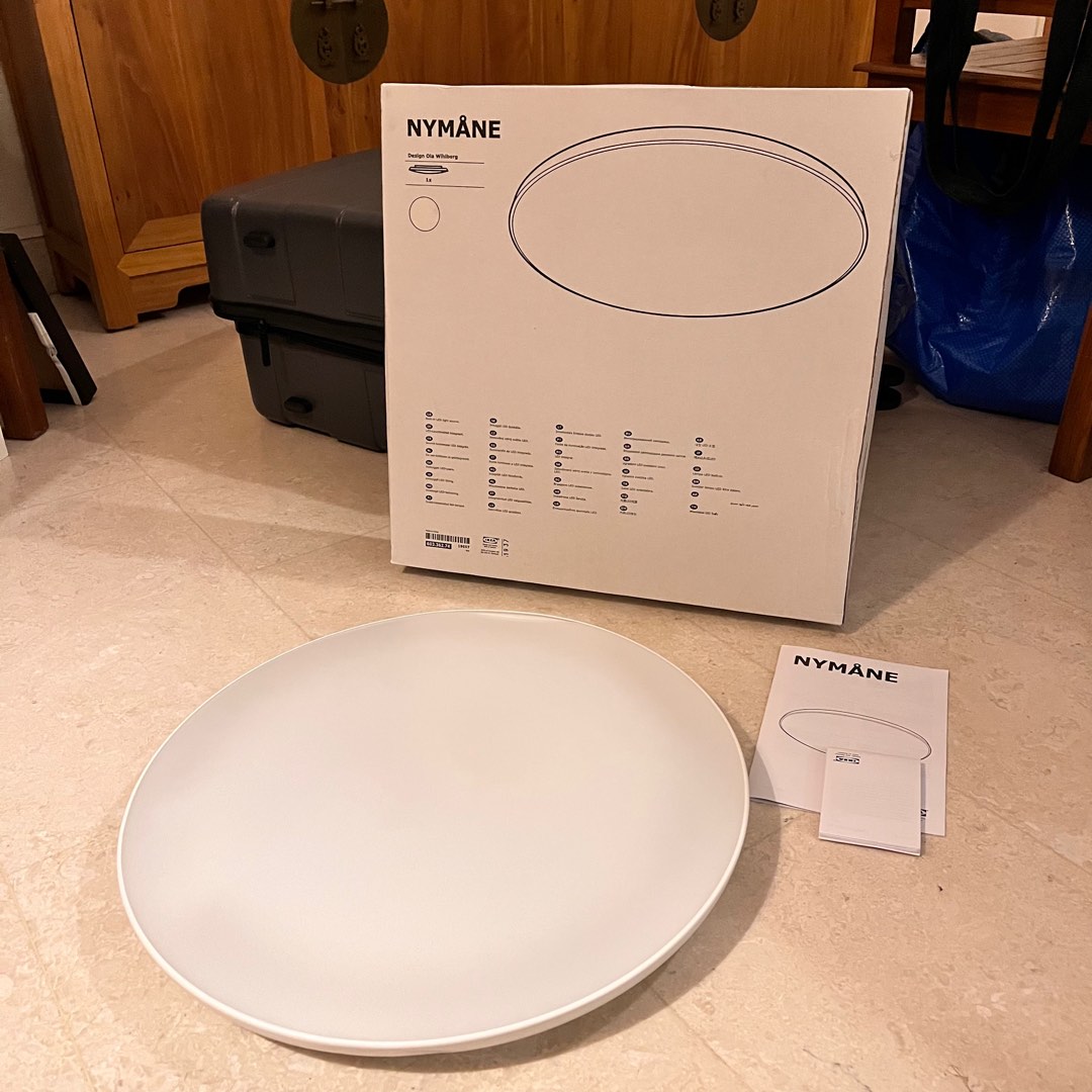 Ikea Nymane LED Ceiling Lamp, Furniture & Home Living, Lighting & Fans ...