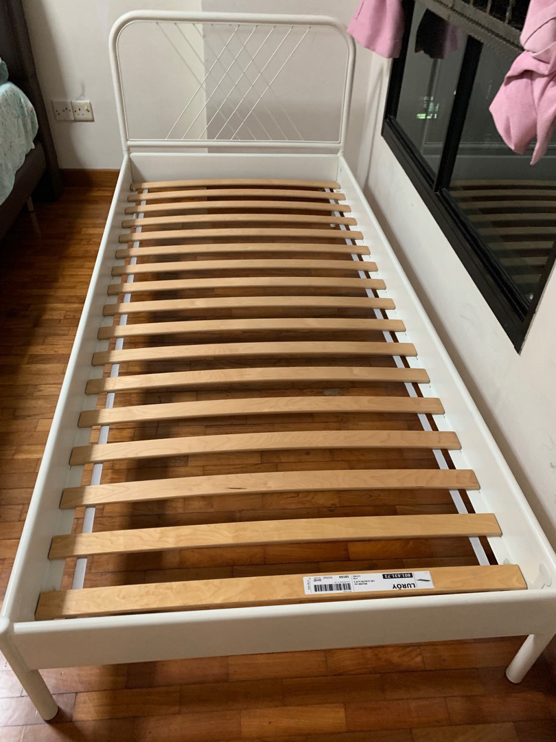 Ikea Single Bed Frame and mattress , Furniture & Home Living, Furniture ...