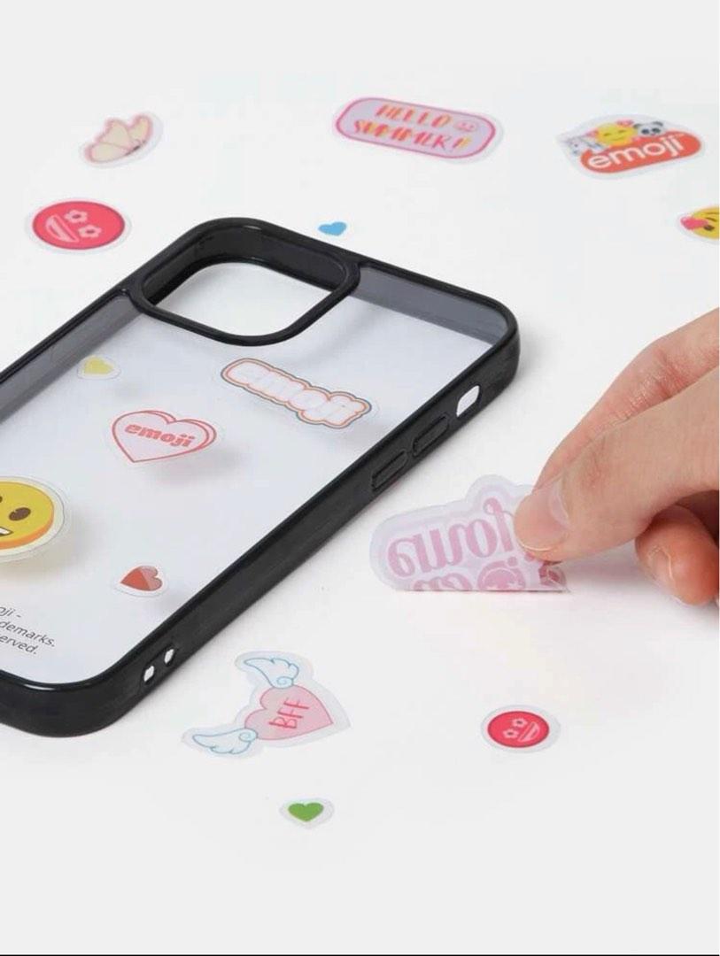 (iPhone 13 Pro Max) SHEIN x Emoji Stickers with Clear Phone Case ...