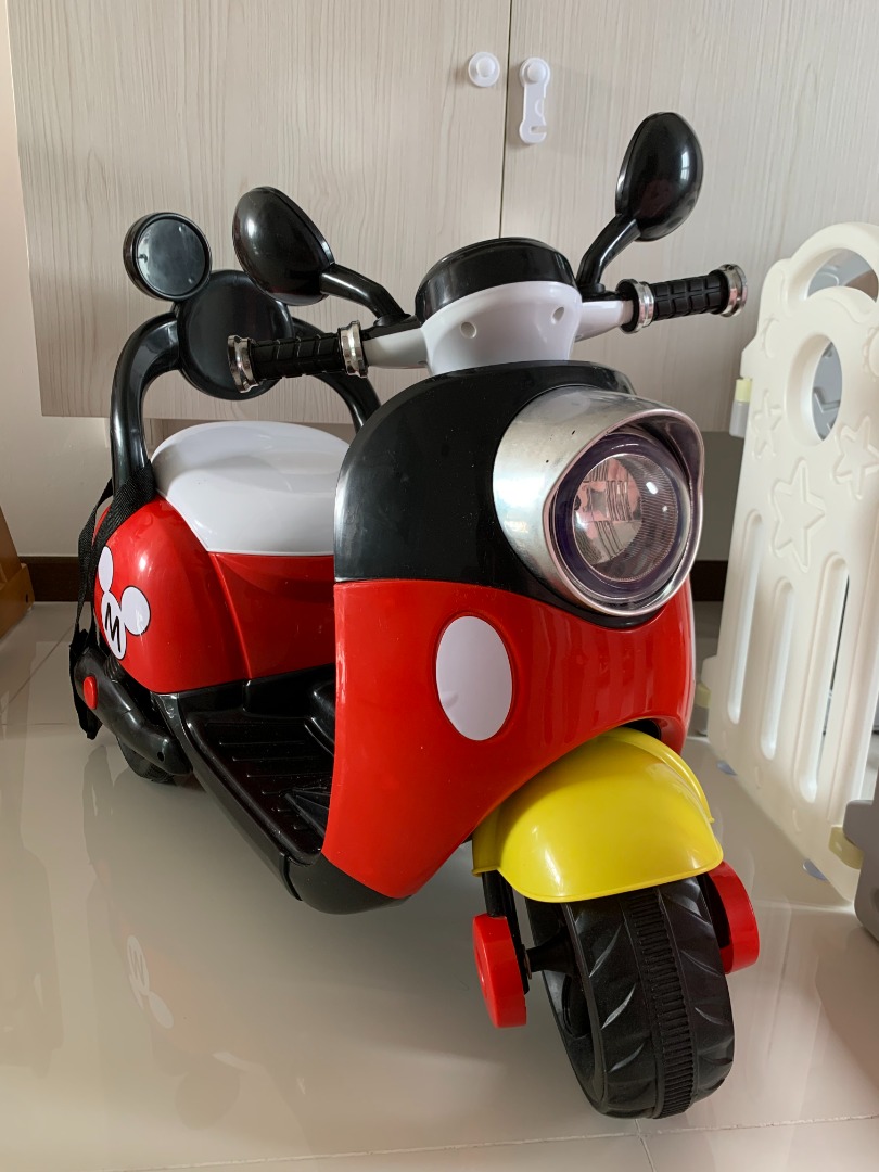 Kids Mickey Electric Motor Bike, Babies & Kids, Going Out, Other Babies ...