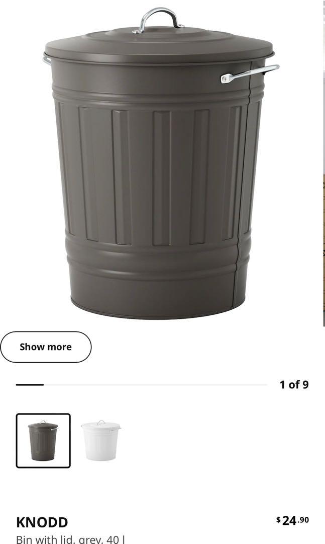 KNODD Bin with lid 40L, Furniture & Home Living, Cleaning & Homecare ...