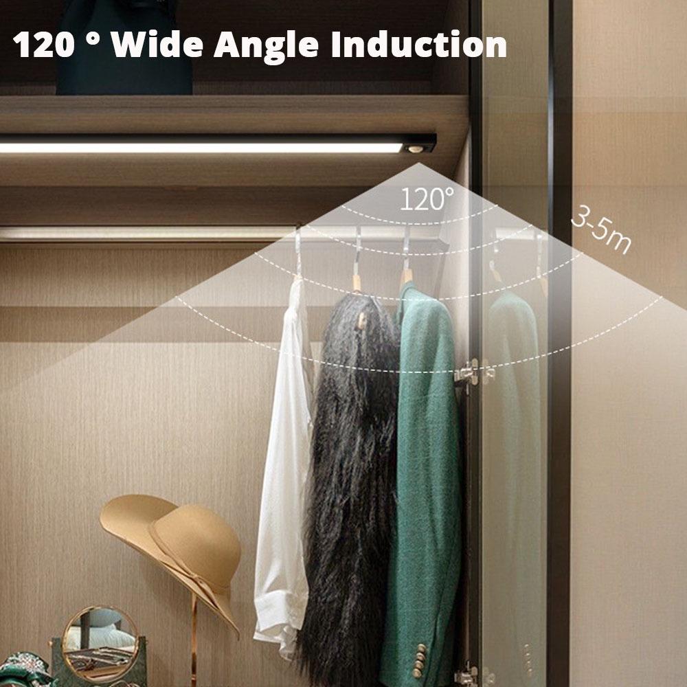 LED Wardrobe Lamp / Under Cabinet Light with Motion Sensor White ...