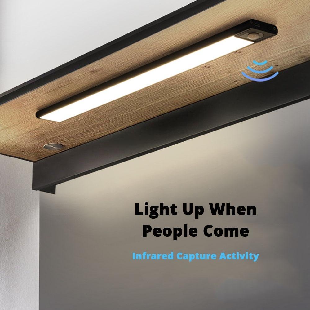 LED Wardrobe Lamp / Under Cabinet Light with Motion Sensor White ...