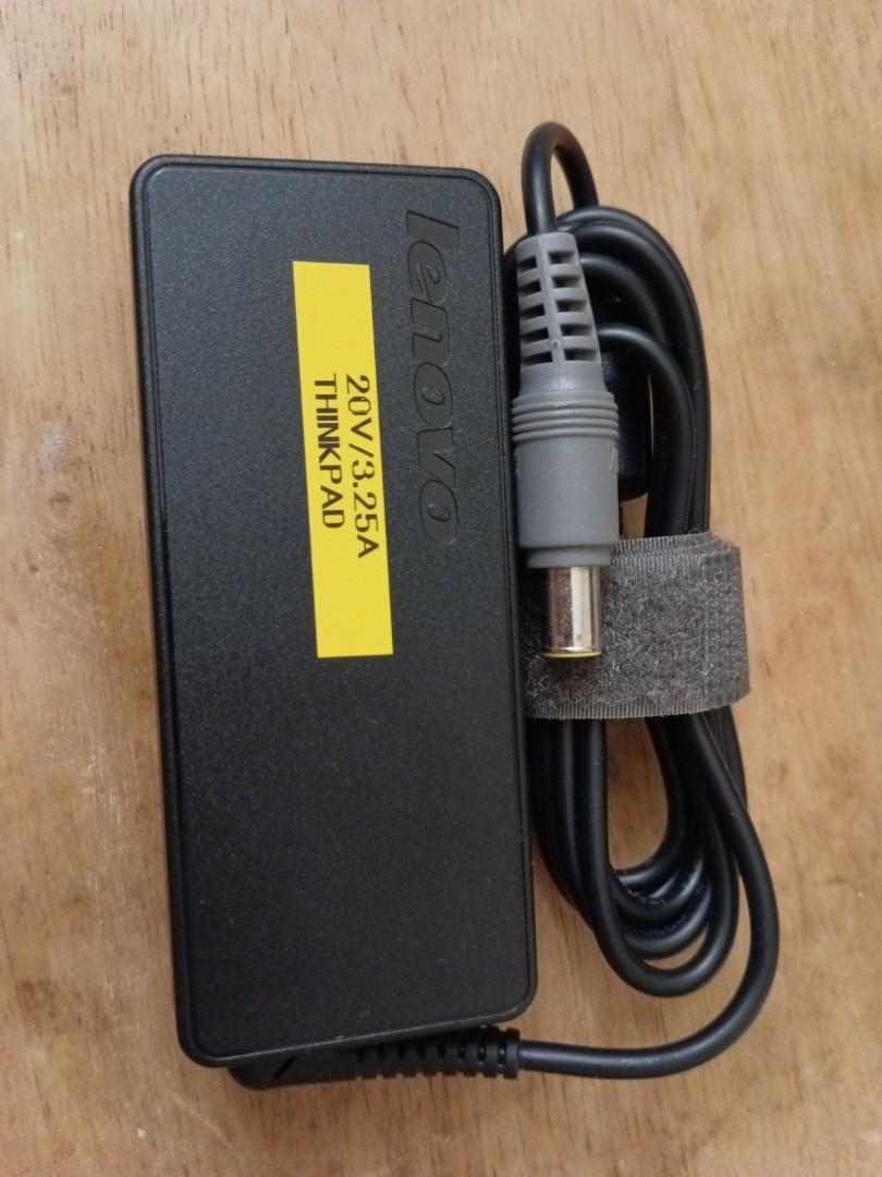 Lenovo ThinkPad 65W power adapter (round pin type), Computers & Tech ...
