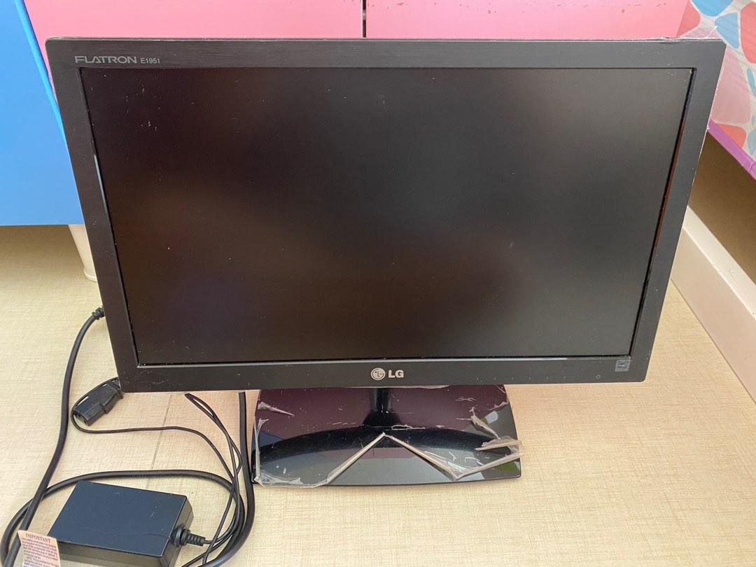 LG Flatron 18.5” Monitor screen, 電腦＆科技, 電腦周邊及配件, 電子屏幕 - Carousell