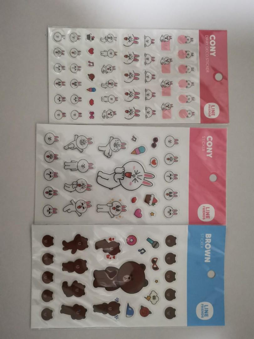 Line friends stickers, Everything Else on Carousell