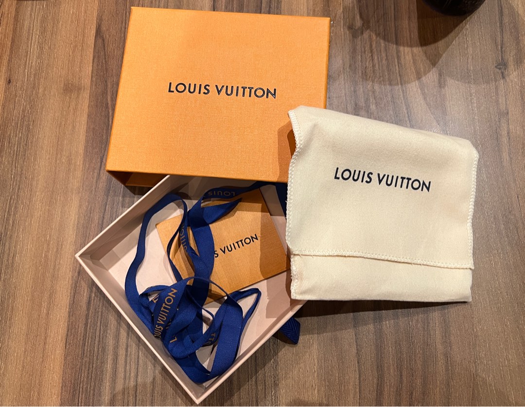 LV Empty Wallet Box with Dust Cloth and Paper Bag, Luxury, Accessories ...