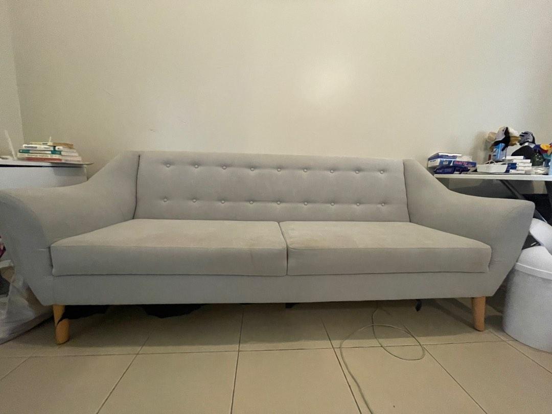 Mandaue Foam 3 Seater Daisy Sofa, Furniture & Home Living, Furniture, Sofas on Carousell