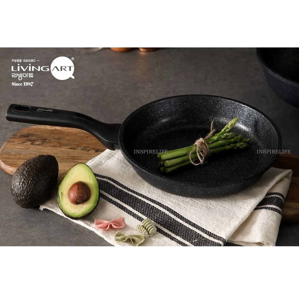 Marble Coating Non Sticky Frypan Frying Pan, Furniture & Home Living ...