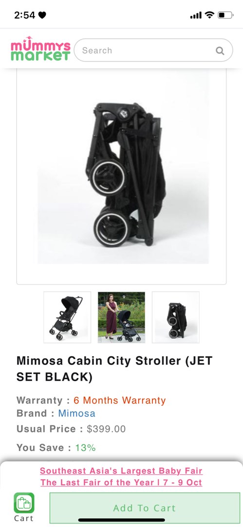 Mimosa Cabin City Stroller, Babies & Kids, Going Out, Strollers on ...