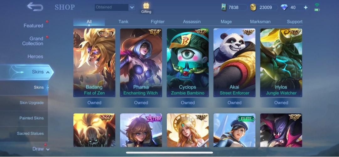 Mlbb acc, Video Gaming, Gaming Accessories, In-Game Products on Carousell