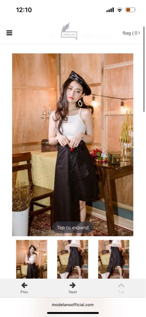 Modelano button up skirt, Fesyen Wanita, Pakaian Wanita, Bawahan di Carousell