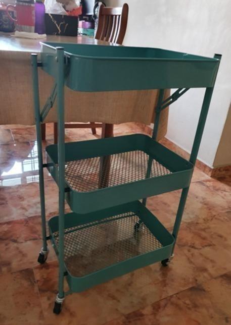 Movable Foldable Trolley Rack with Wheels, Furniture & Home Living ...