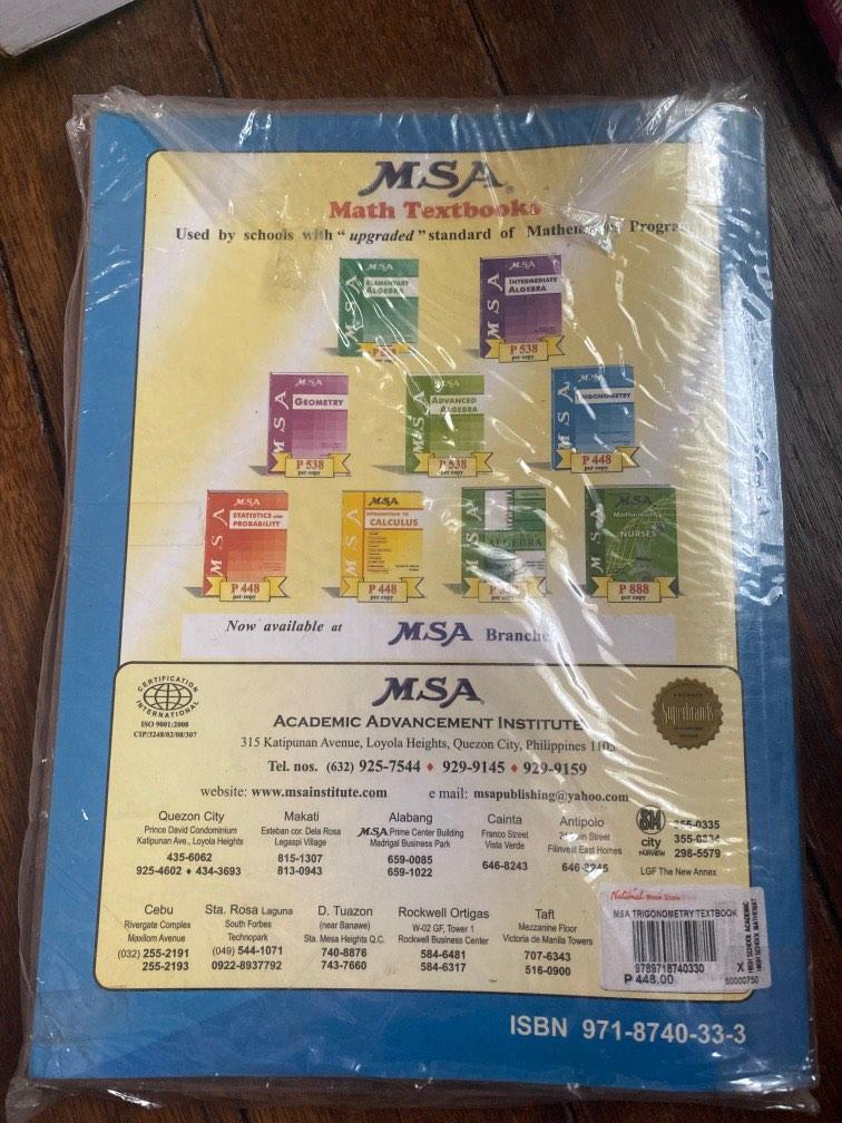 MSA Trigonometry, Hobbies & Toys, Books & Magazines, Textbooks on Carousell