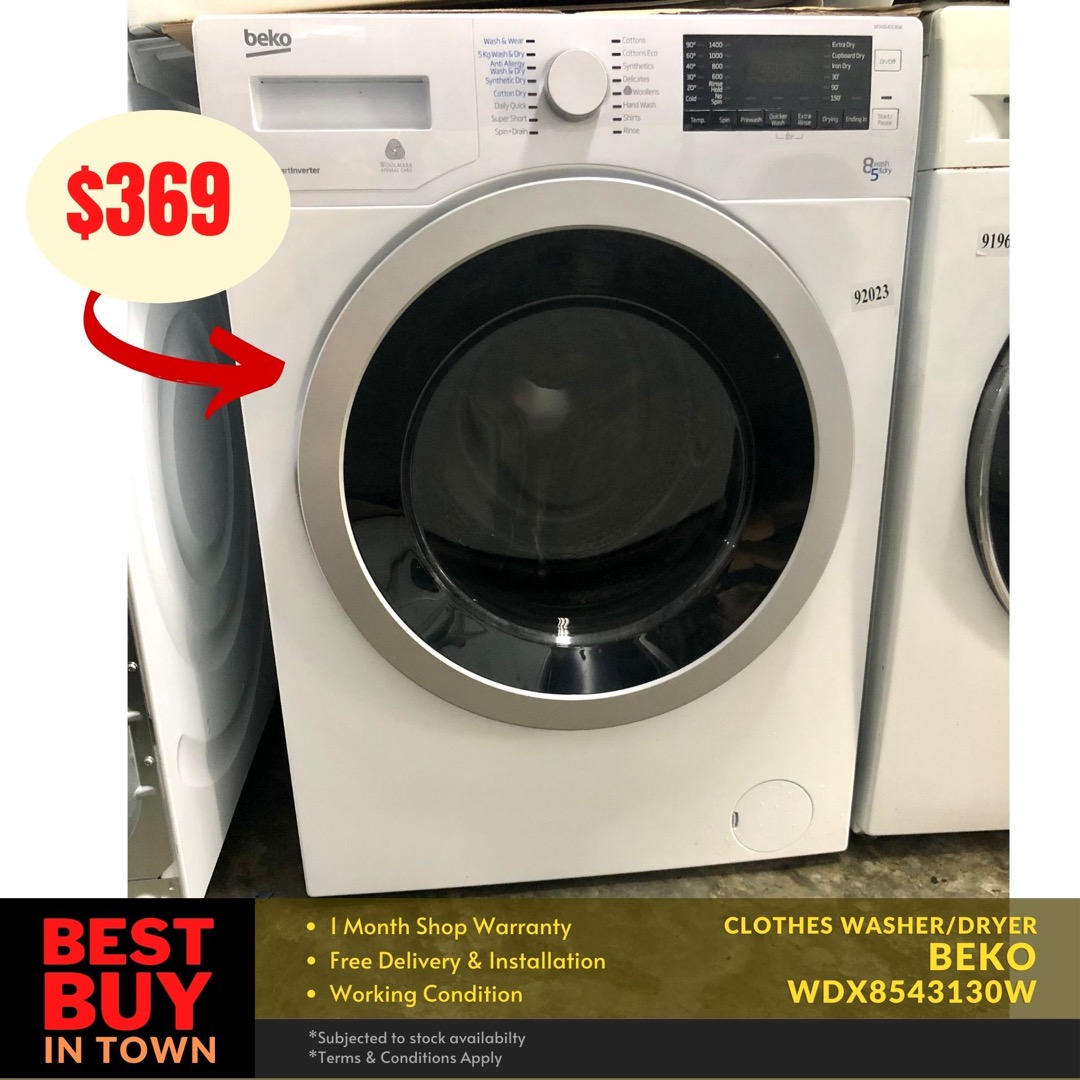 MUST BUY! BEKO 8/5KG 2in1 Washer with Dryer (92023), TV & Home ...
