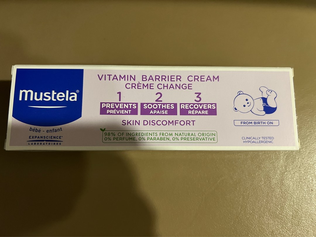 Mustela Vitamin Barrier Cream, Babies & Kids, Bathing & Changing ...