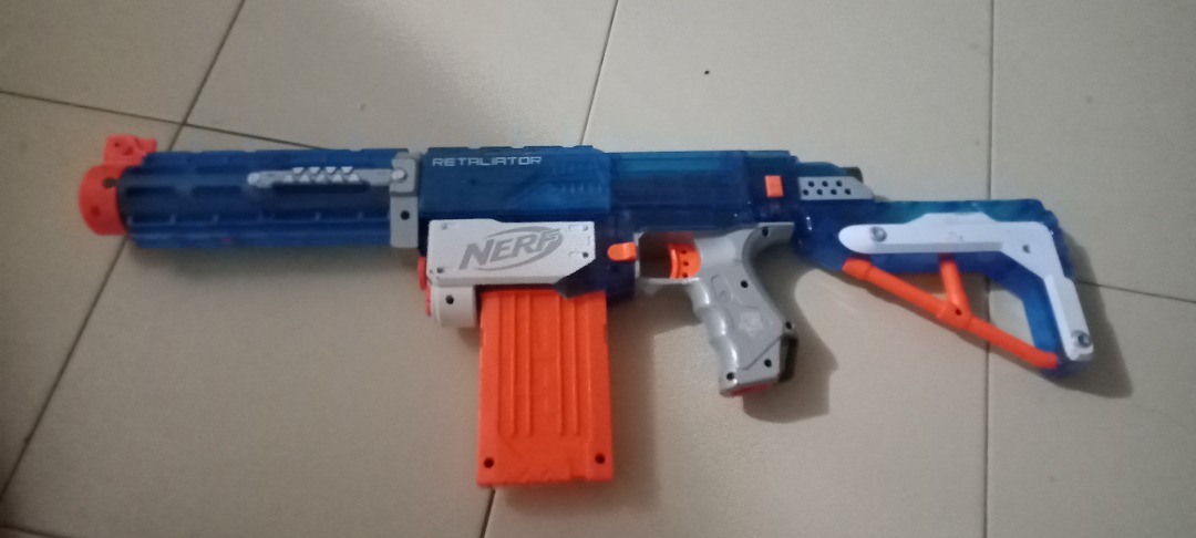 Nerf - Retaliator Blue skin, Hobbies & Toys, Toys & Games on Carousell