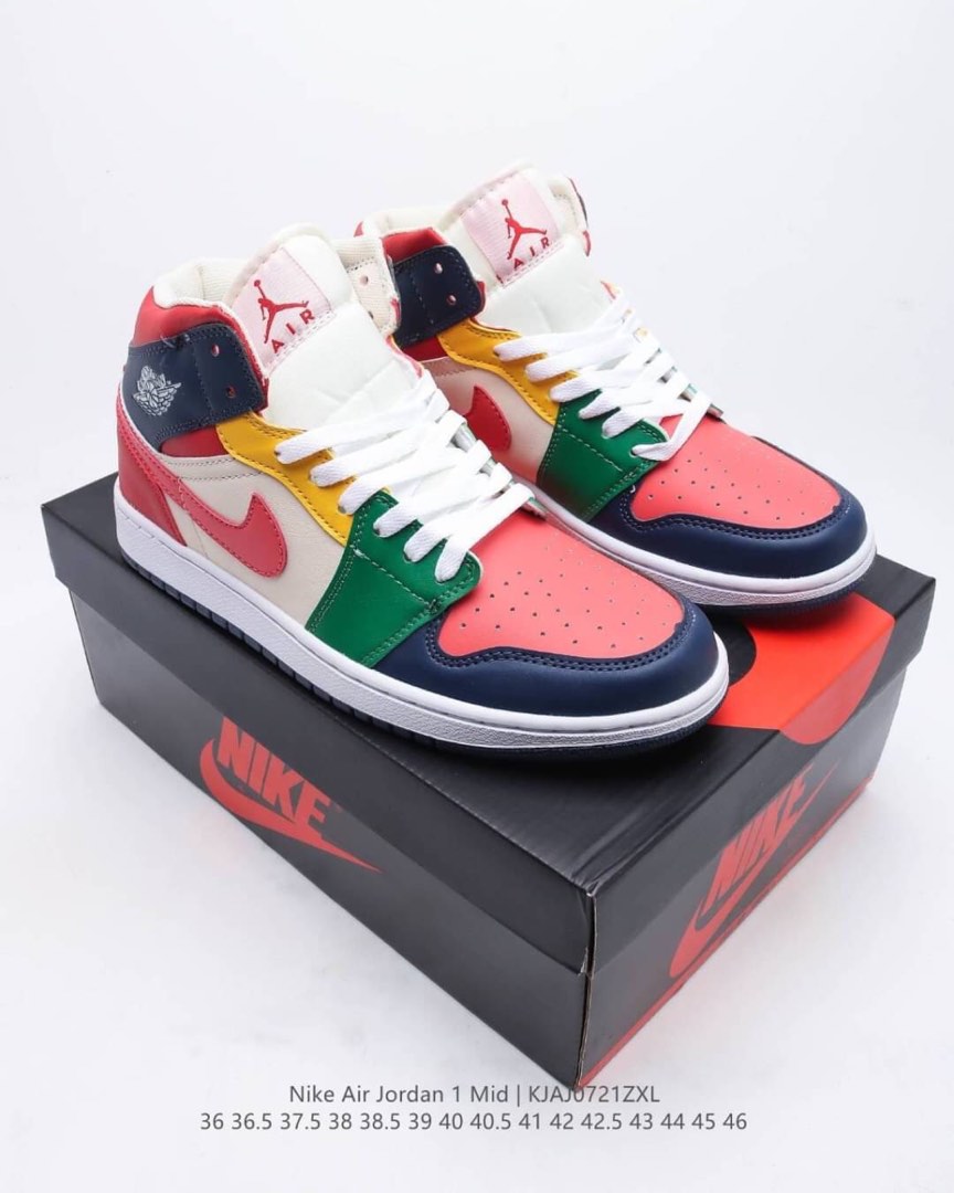 NIKE Air Jordan 1 Retro Mid SE AJ1 Vintage style Men's and Women's ...