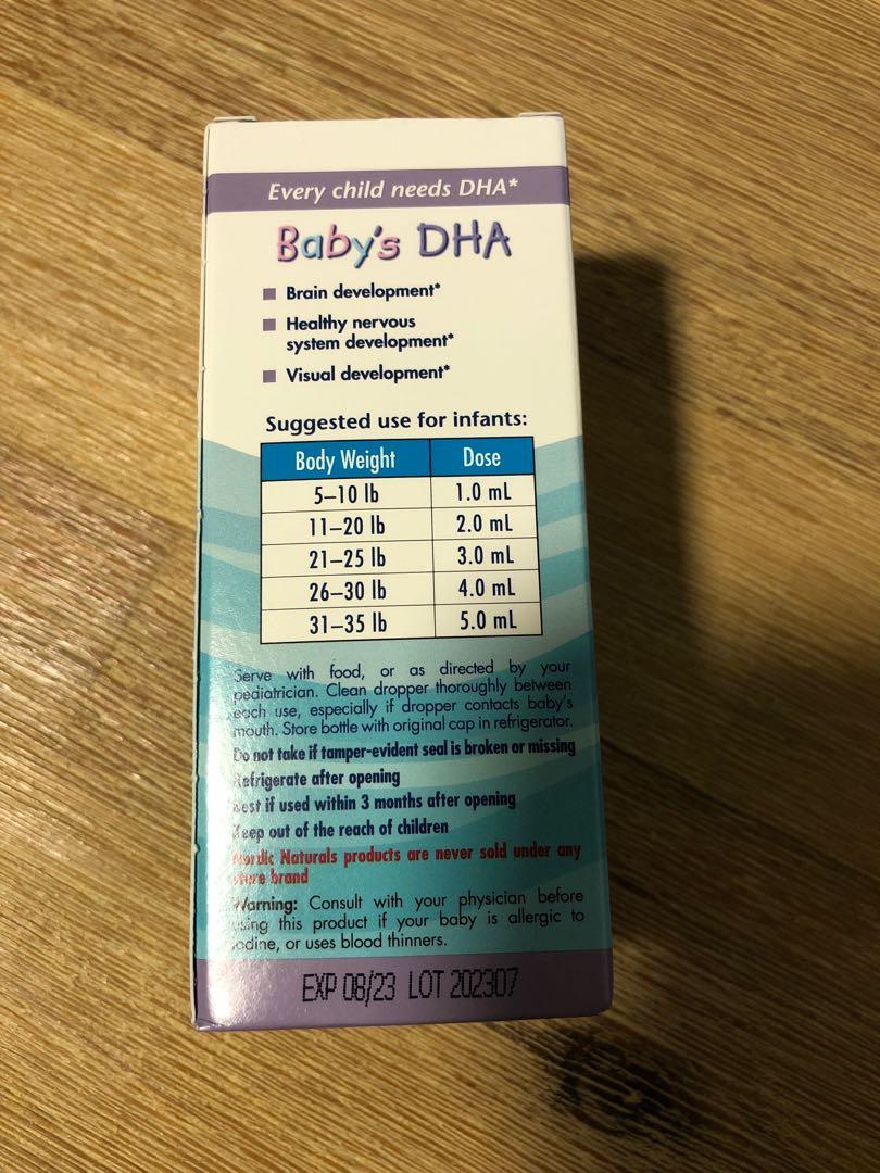 Nordic Naturals Baby DHA 60ml, Babies & Kids, Nursing & Feeding ...
