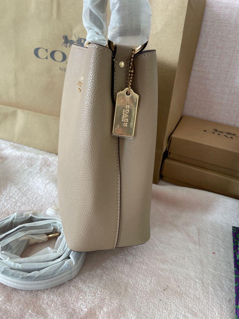 Original Coach bucket bag beige color, Luxury, Bags & Wallets on Carousell
