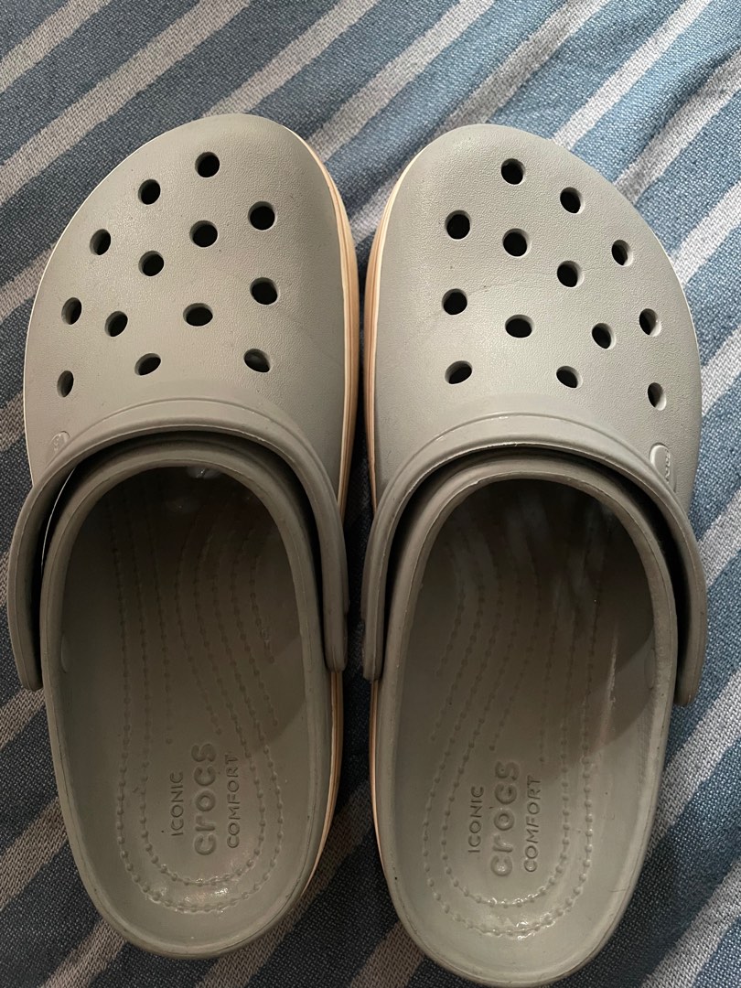 Original: Crocs Crocband PF Clogs Gray, Men's Fashion, Footwear ...
