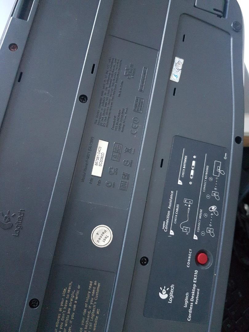 Original wireless Logitech keyboard working tested ex110 usb, Computers ...