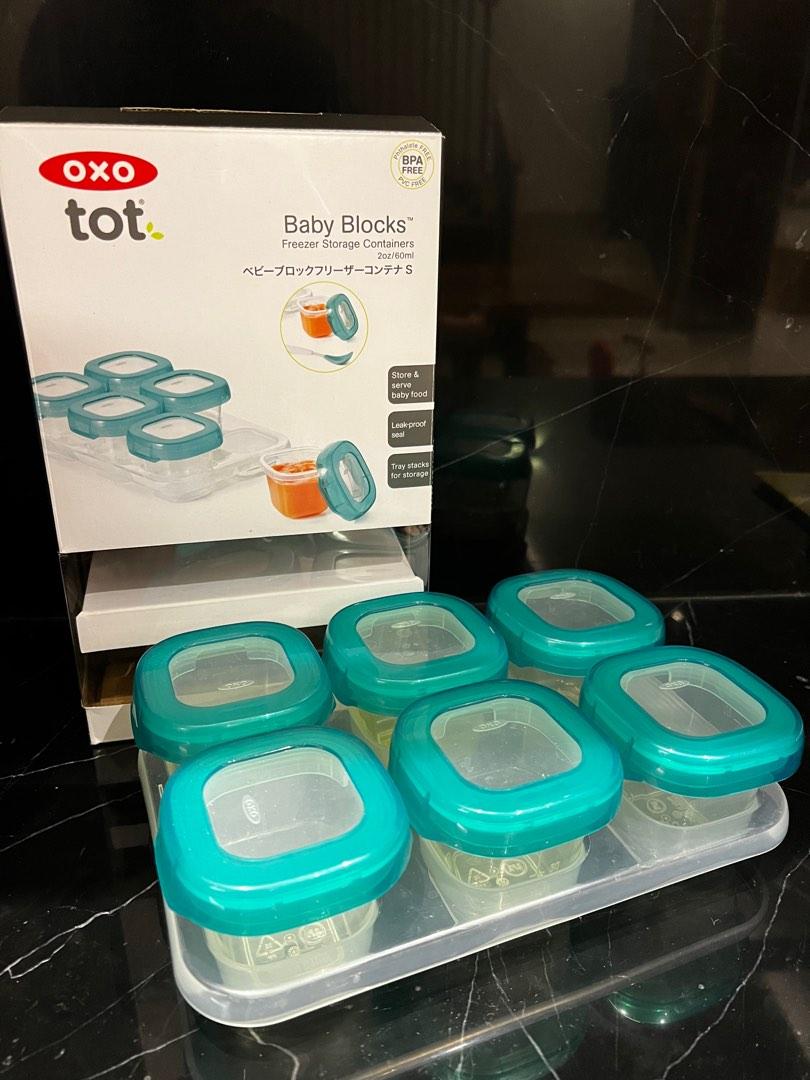 OXO TOT Baby Blocks Plastic Freezer Storage Container 2oz 60ml, Babies & Kids, Nursing & Feeding ...