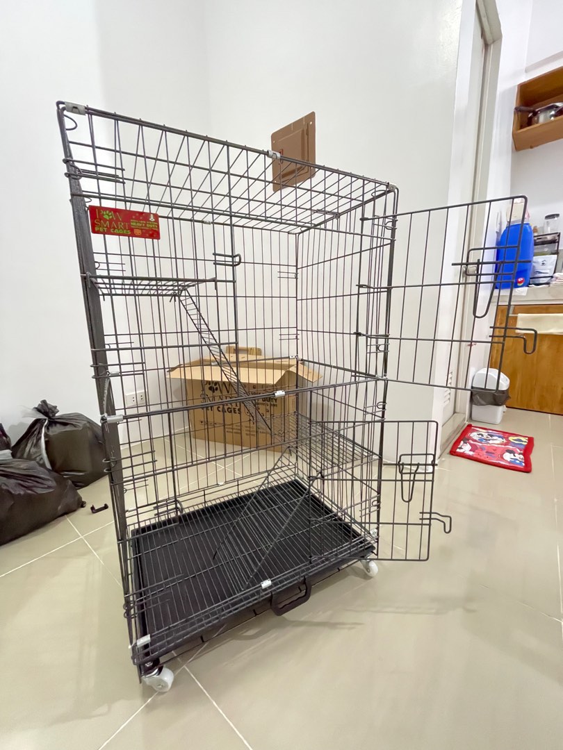 Paw Smart Collapsible Cat Cage - Medium 3 Layers, Pet Supplies, Homes ...