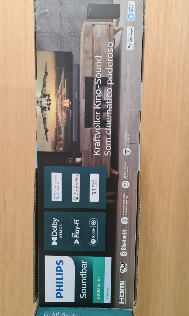 Philip sound bar 8000 series 3.1 channel TAB8805/10, TV & Home ...