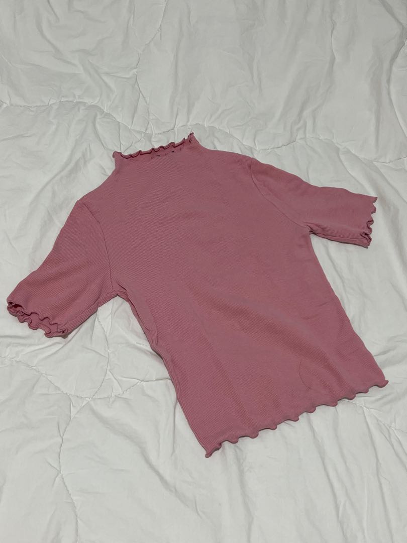 Pink Uniqlo Top, Women's Fashion, Tops, Blouses on Carousell
