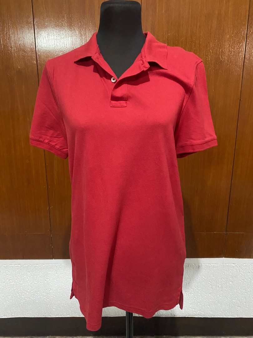 Plain Red Polo Shirt (Used once), Men's Fashion, Tops & Sets, Tshirts ...