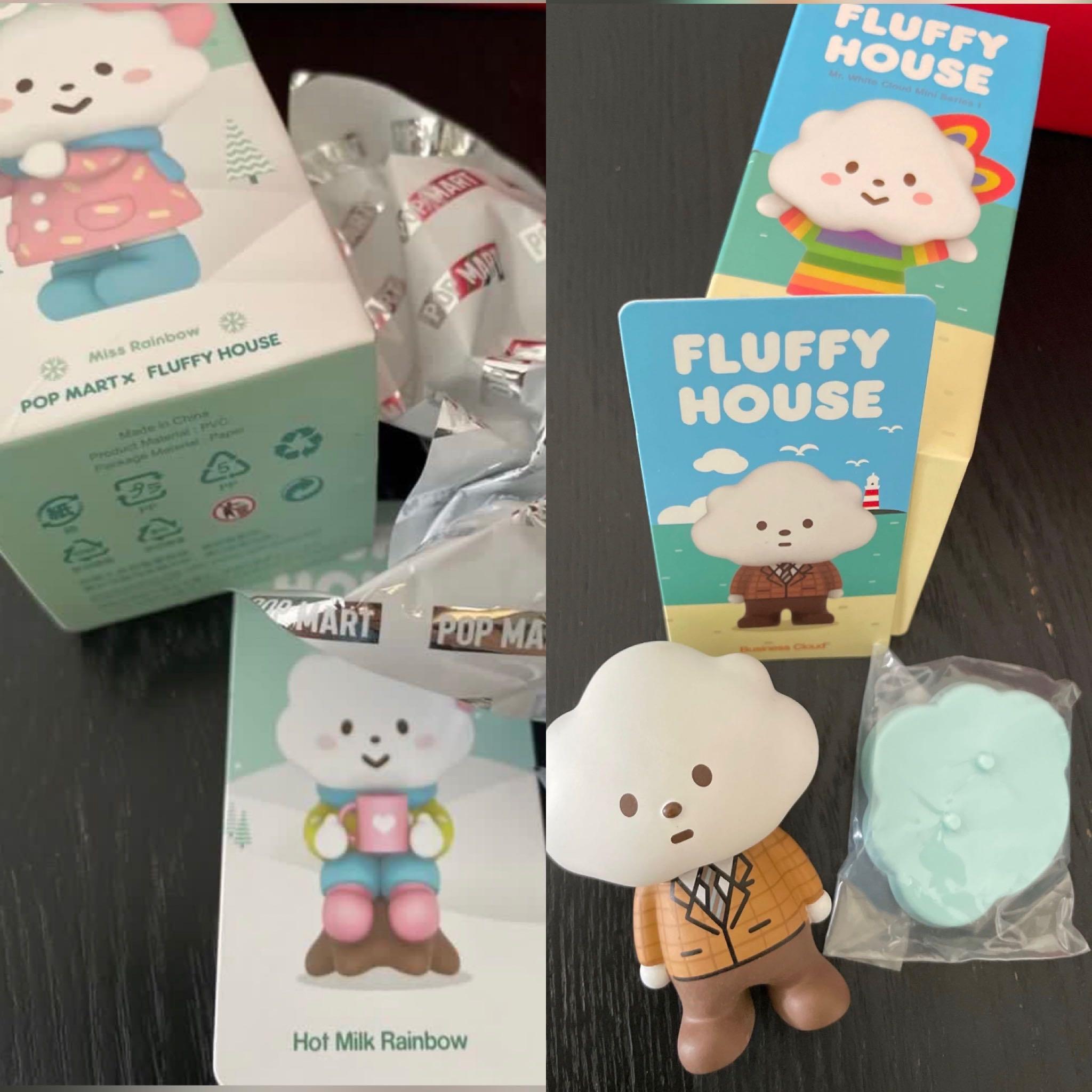 Pop Mart Fluffy House - Business Cloud, Hot milk Rainbow, Hobbies ...