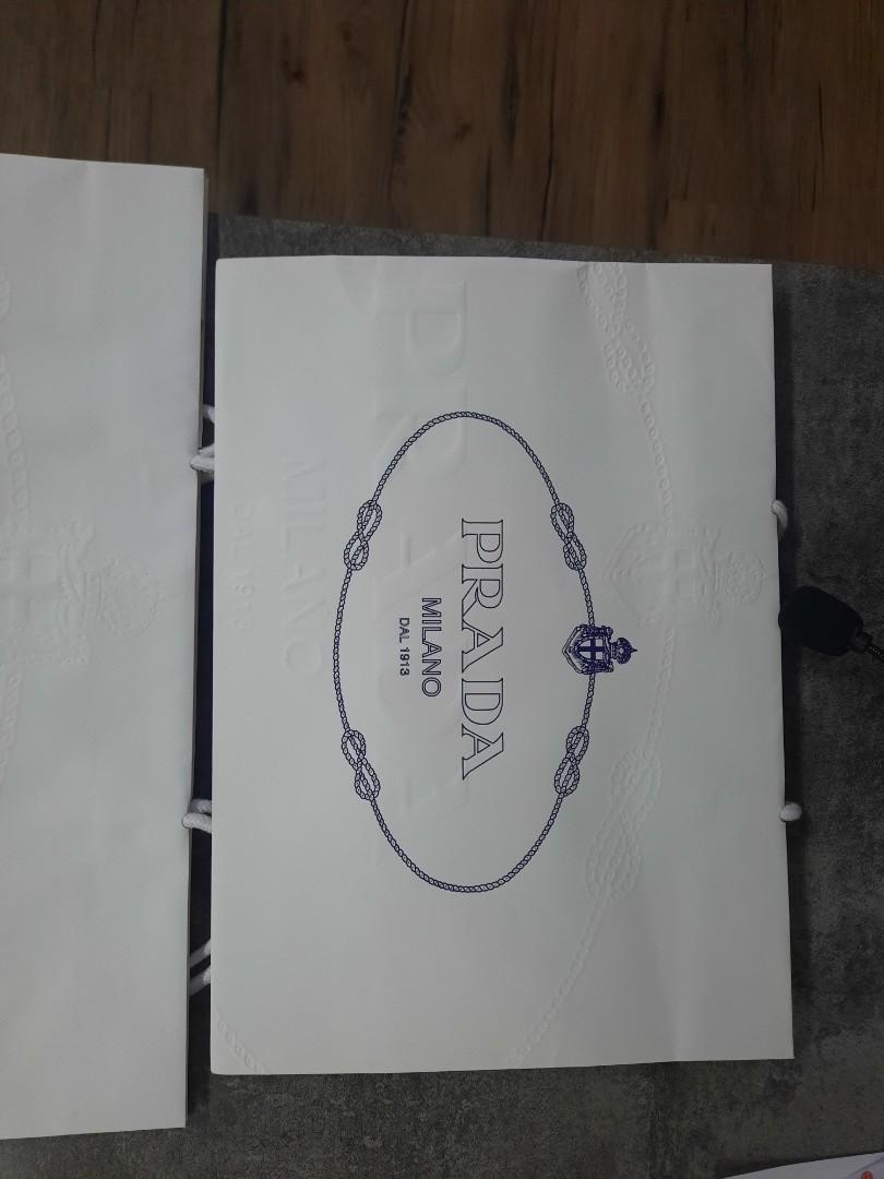 Prada Paper Bag (medium and large), Luxury, Bags & Wallets on Carousell
