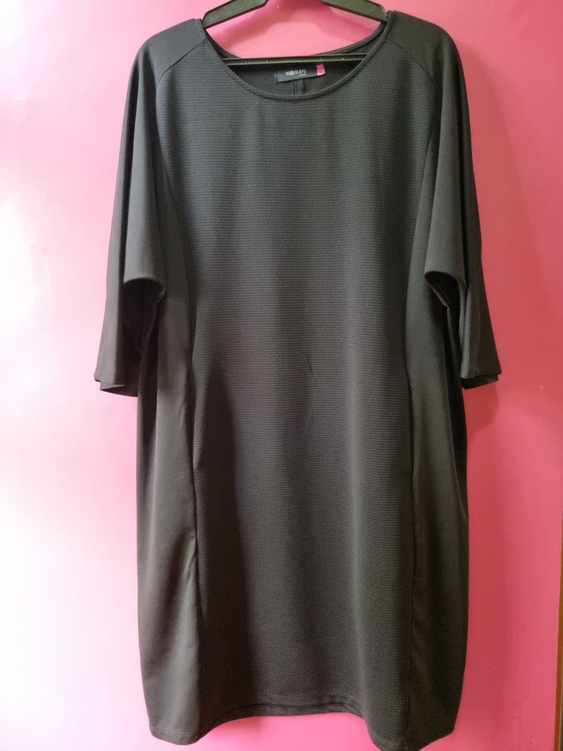 Pre-loved Plus Size 4L Black Dress, Women's Fashion, Dresses & Sets ...