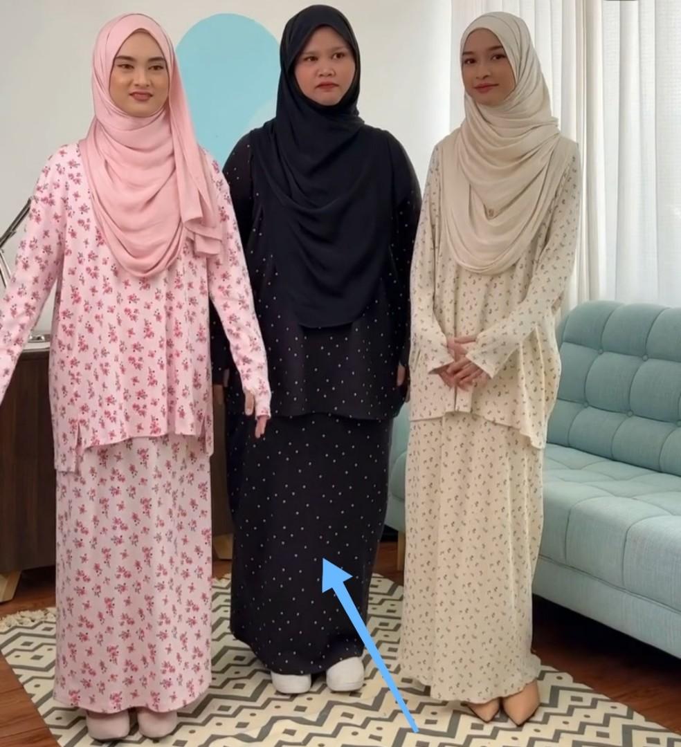 Proper Hijab Nayla Set in Black Star, Women's Fashion, Muslimah Fashion ...