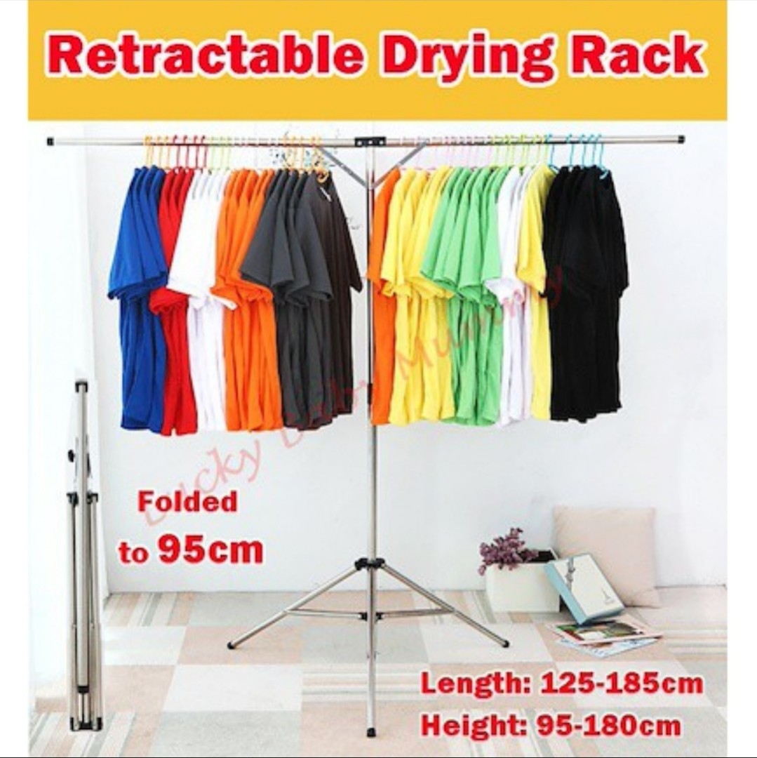 Retractable clothes rack, Furniture & Home Living, Furniture, Shelves ...