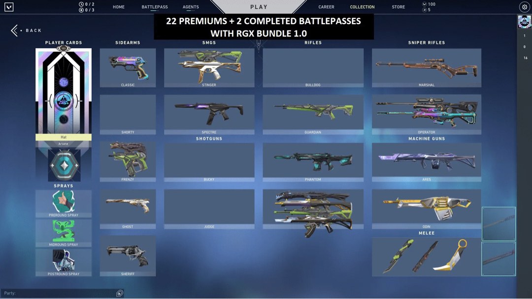 Rgx1.0 bundle 22 prems valorant account, Video Gaming, Gaming ...