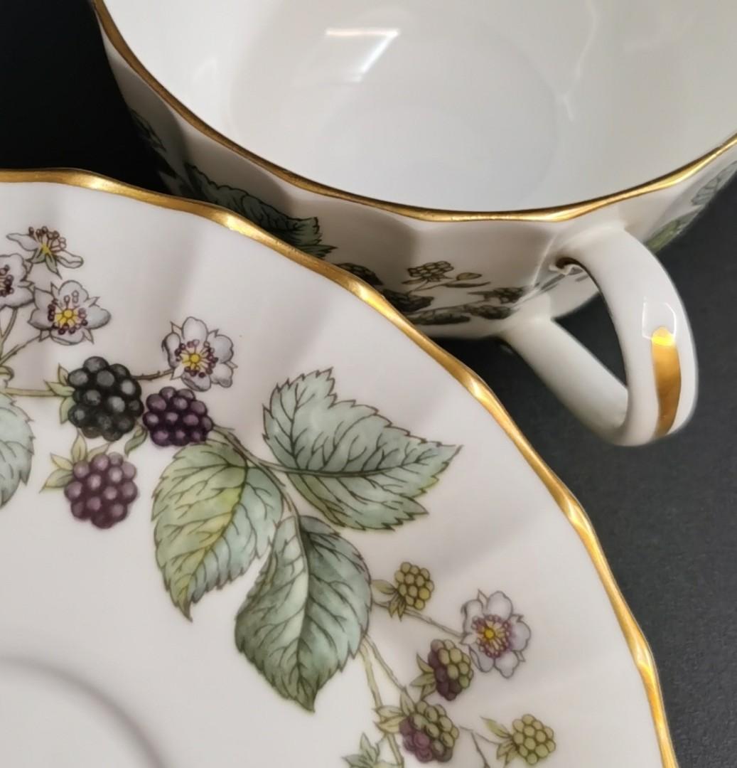Royal Worcester Lavinia Bone China Cup Set & Side Plate Trio Set ...