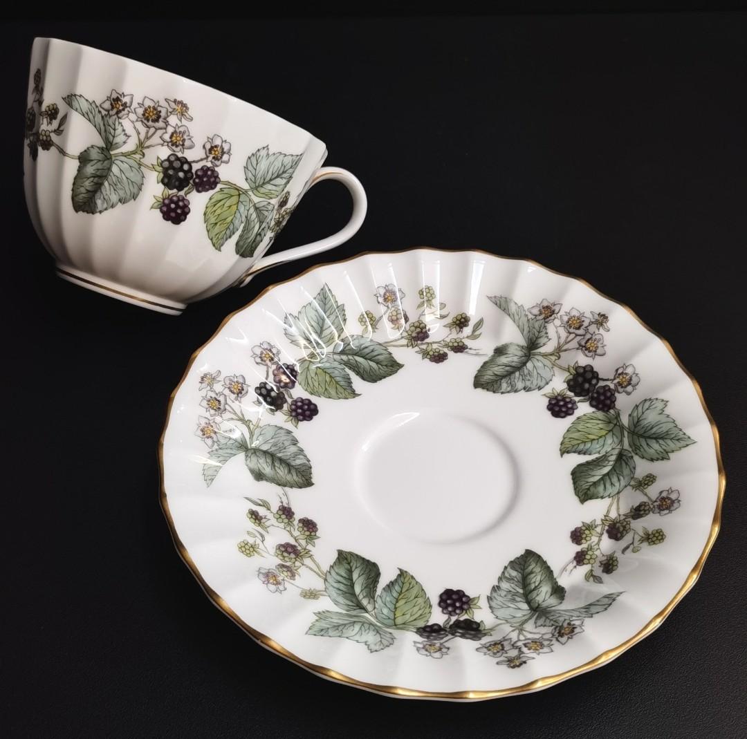 Royal Worcester Lavinia Bone China Cup Set & Side Plate Trio Set ...