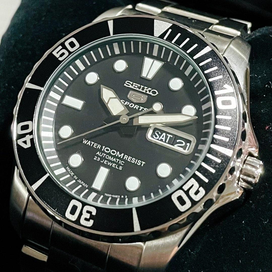 SEIKO 5 Sports Automatic 23 Jewels (Made in Japan) 'Sea Urchin' 100m ...