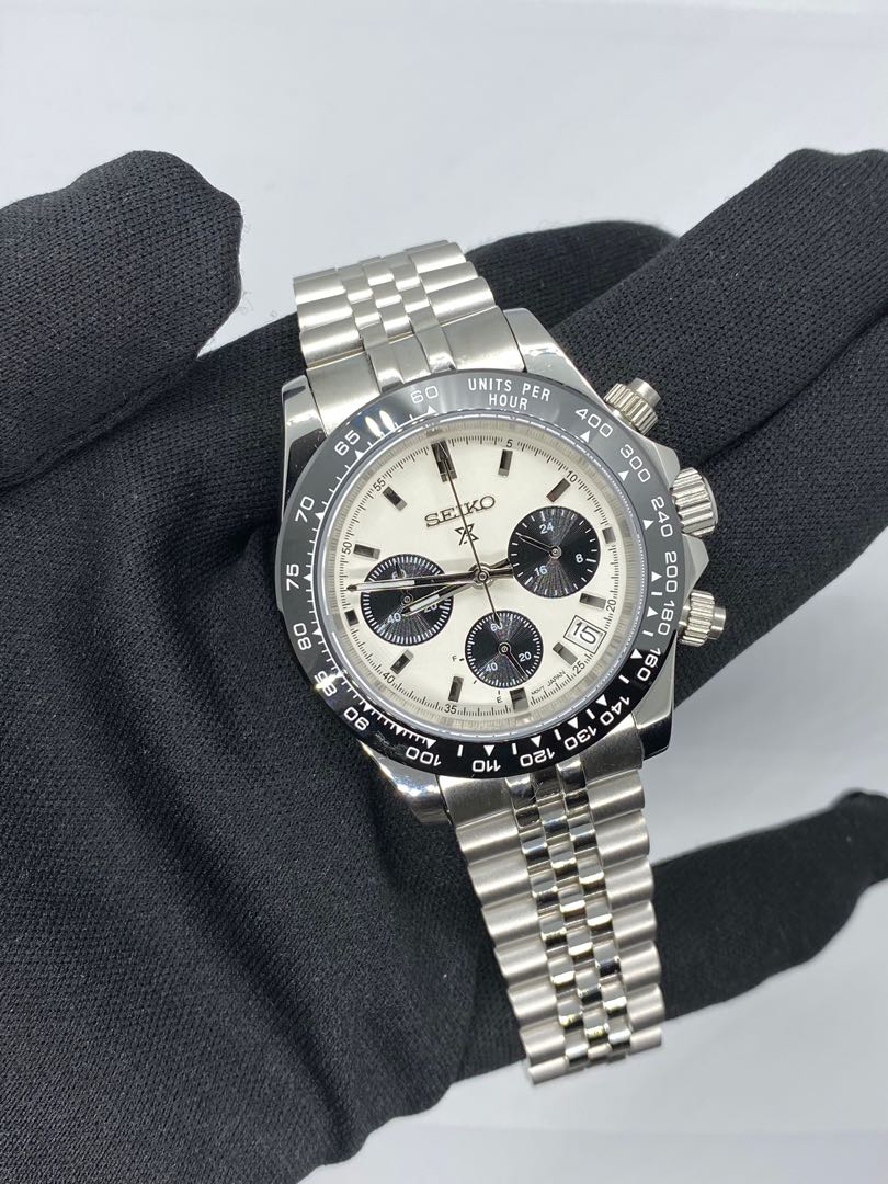 Seiko Panda Chrono Mod (Ceramic Bezel), Luxury, Watches on Carousell