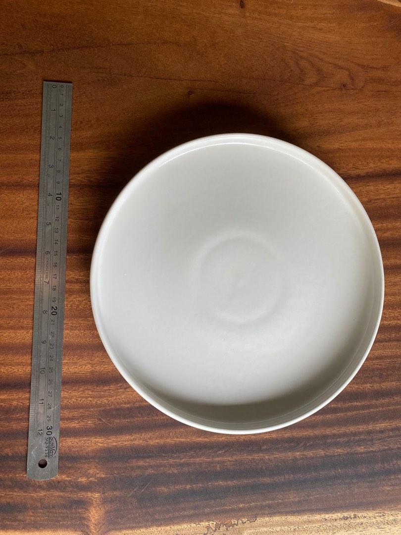 Set of 3 white base plates, Furniture & Home Living, Kitchenware ...