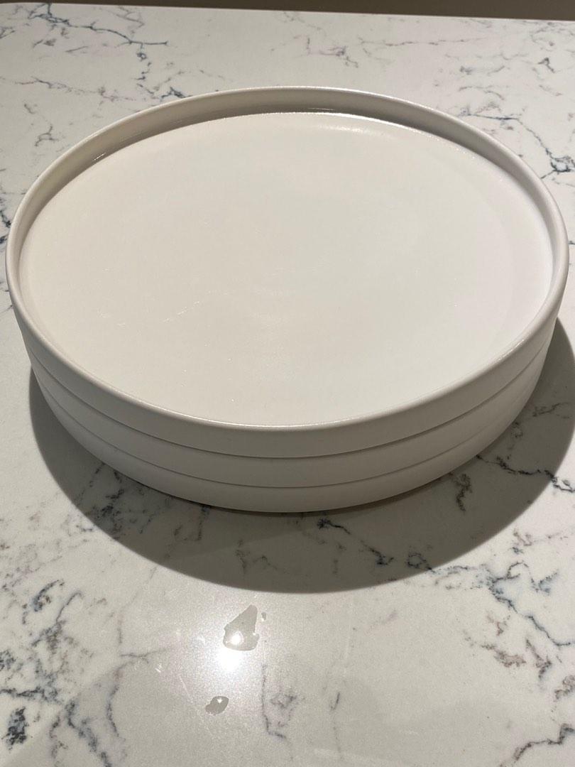 Set of 3 white base plates, Furniture & Home Living, Kitchenware ...