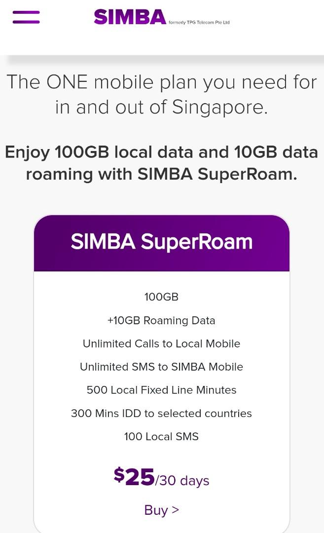 SIMBA (formerly TPG), Mobile Phones & Gadgets, Mobile & Gadget ...