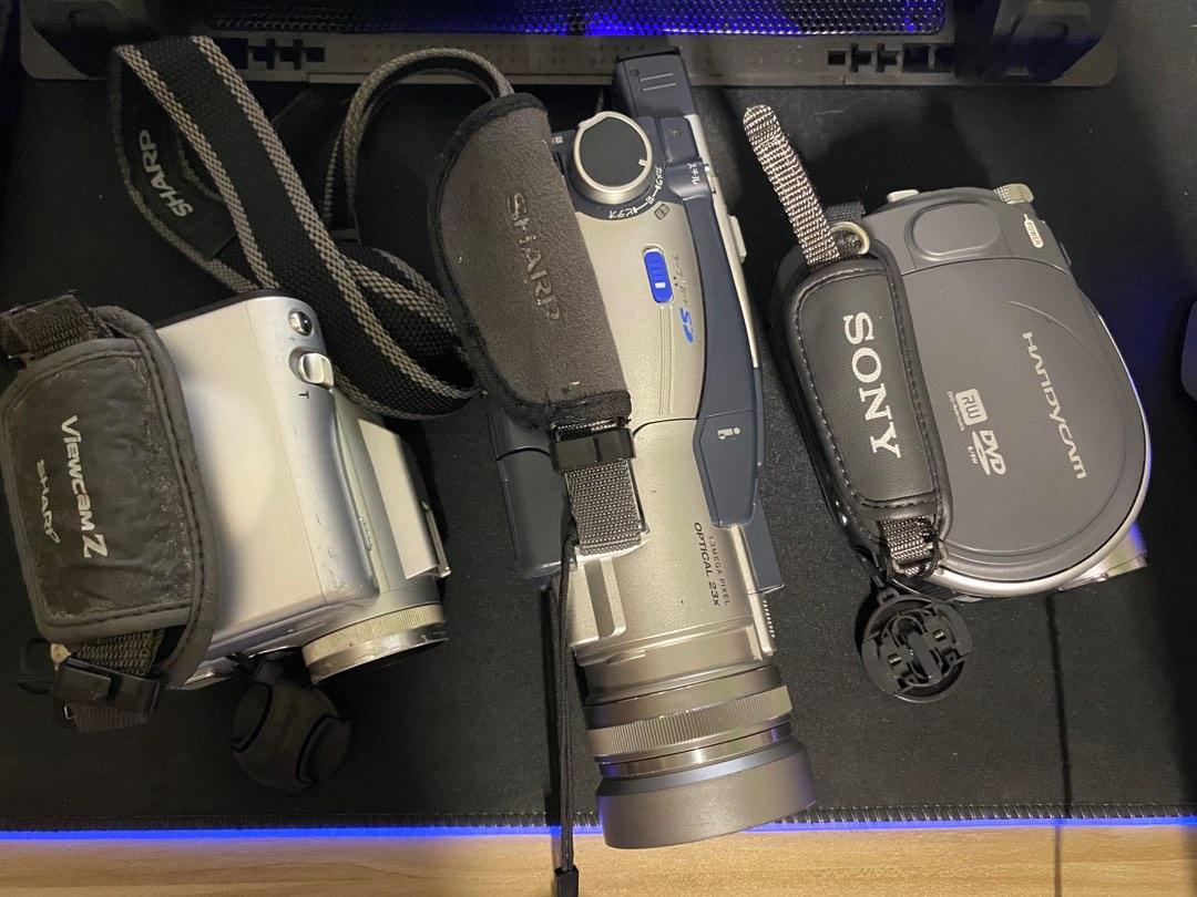 SONY & SHARP VIDEO CAMERA, Photography, Video Cameras on Carousell