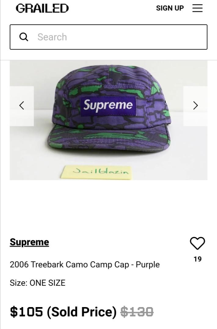 Supreme 2006 Tree Bark Camo Camp Cap, Men's Fashion, Watches ...