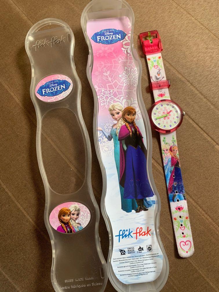SWATCH FLIK FLAK DISNEY FROZEN WATCH FOR KIDS, Babies & Kids, Babies ...