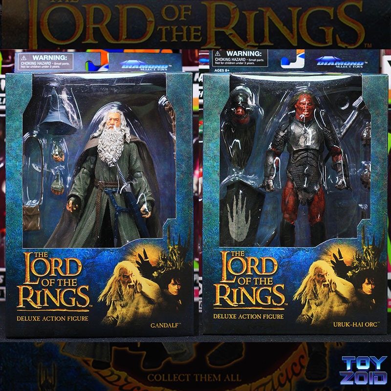 The Lord of the Rings Select Wave 4 Gandalf & Uruk-hai Orc Diamond ...