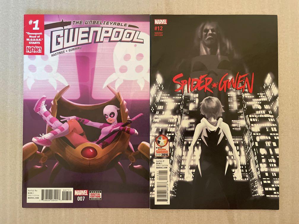 The unbelievable Gwen Pool #7 ; Spider Gwen #12, Hobbies & Toys, Books ...