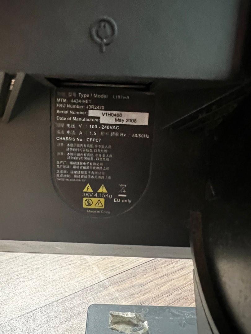 ThinkVision L197 19-inch Wide Flat Panel LCD Monitor, Computers & Tech ...